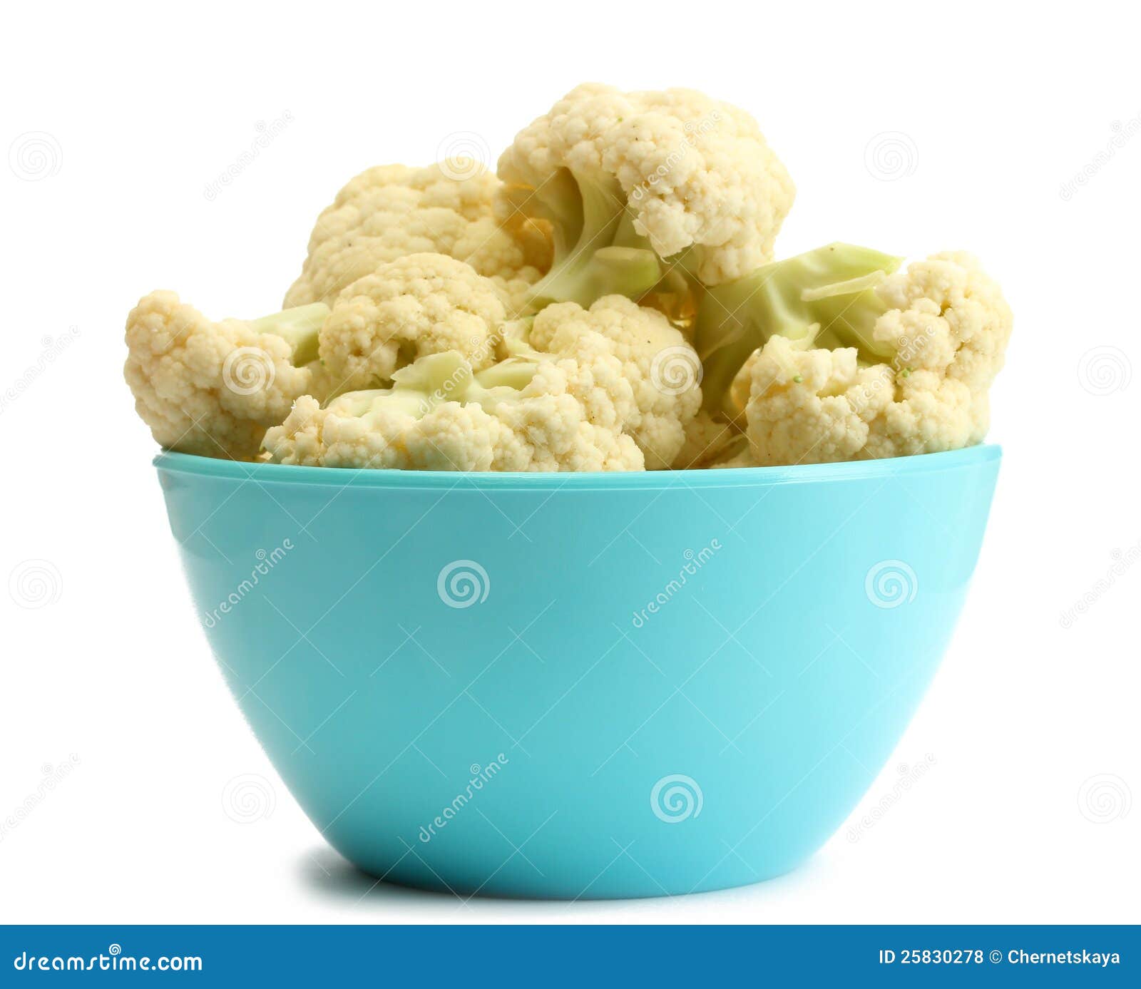 Fresh Cauliflower in Bright Bowl Stock Photo - Image of vegan ...