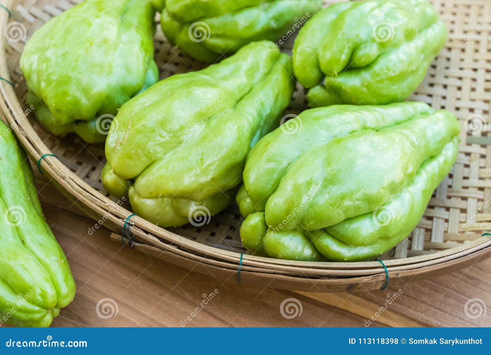 Fresh Chayote fruit stock photo. Image of chuchu, tropical - 113118398