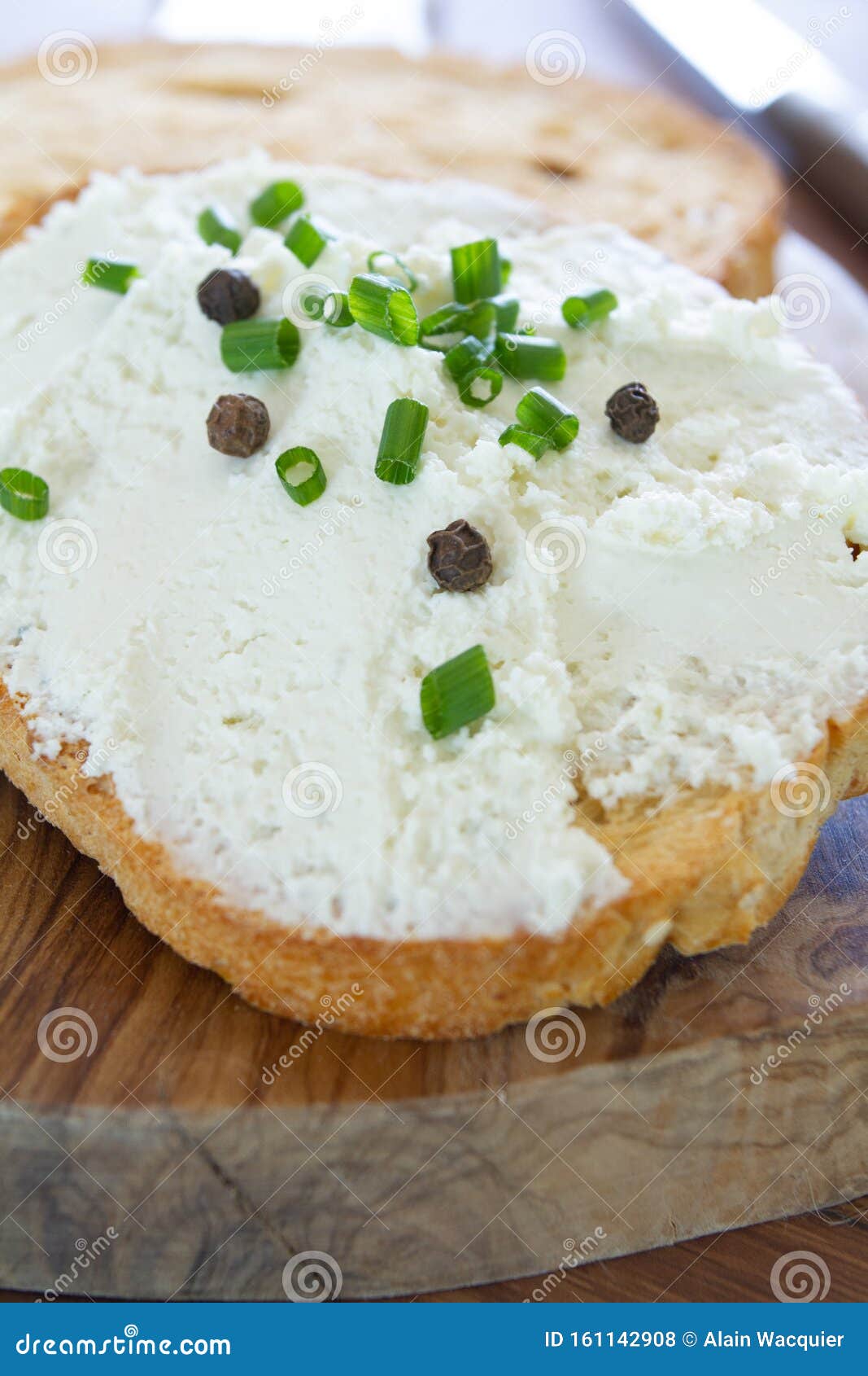 Fresh Cheese and Chive Rusk Stock Photo - Image of fresh, table: 161142908
