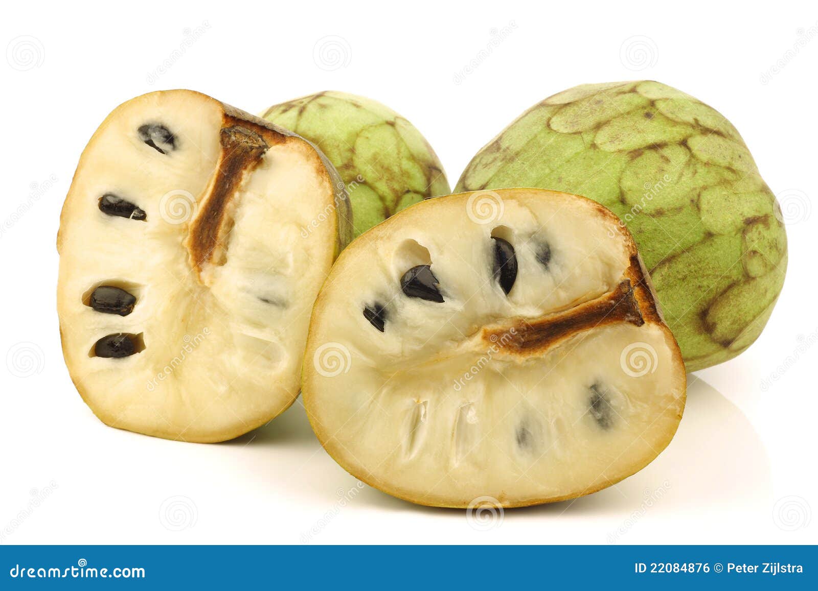 Cherimoya Fruit On White Stock Photography | CartoonDealer.com #86282858