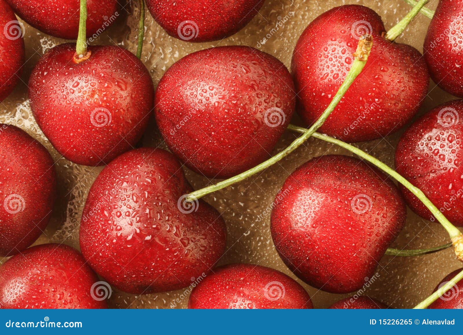 Fresh Cherries with Drops of Water Stock Image - Image of berry ...