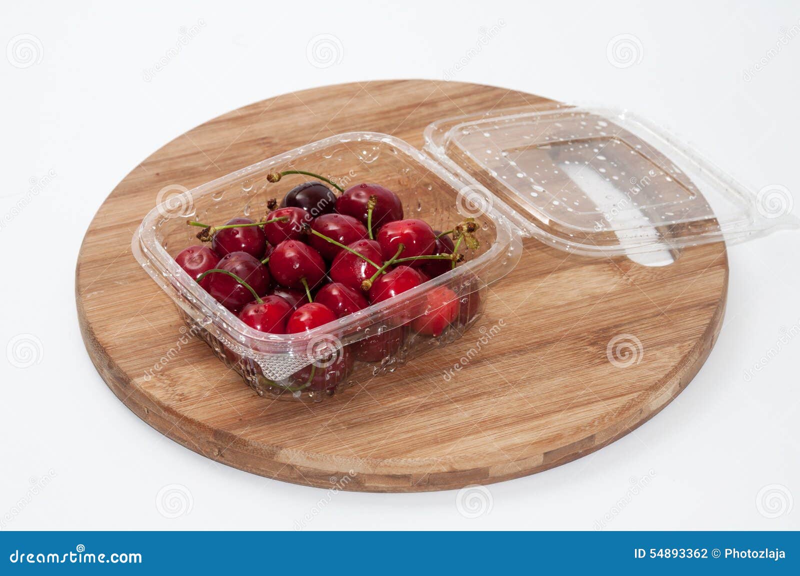 FRESH CHERRIES PACKED in a TRANSPARENT BOX Stock Photo - Image of fruit ...