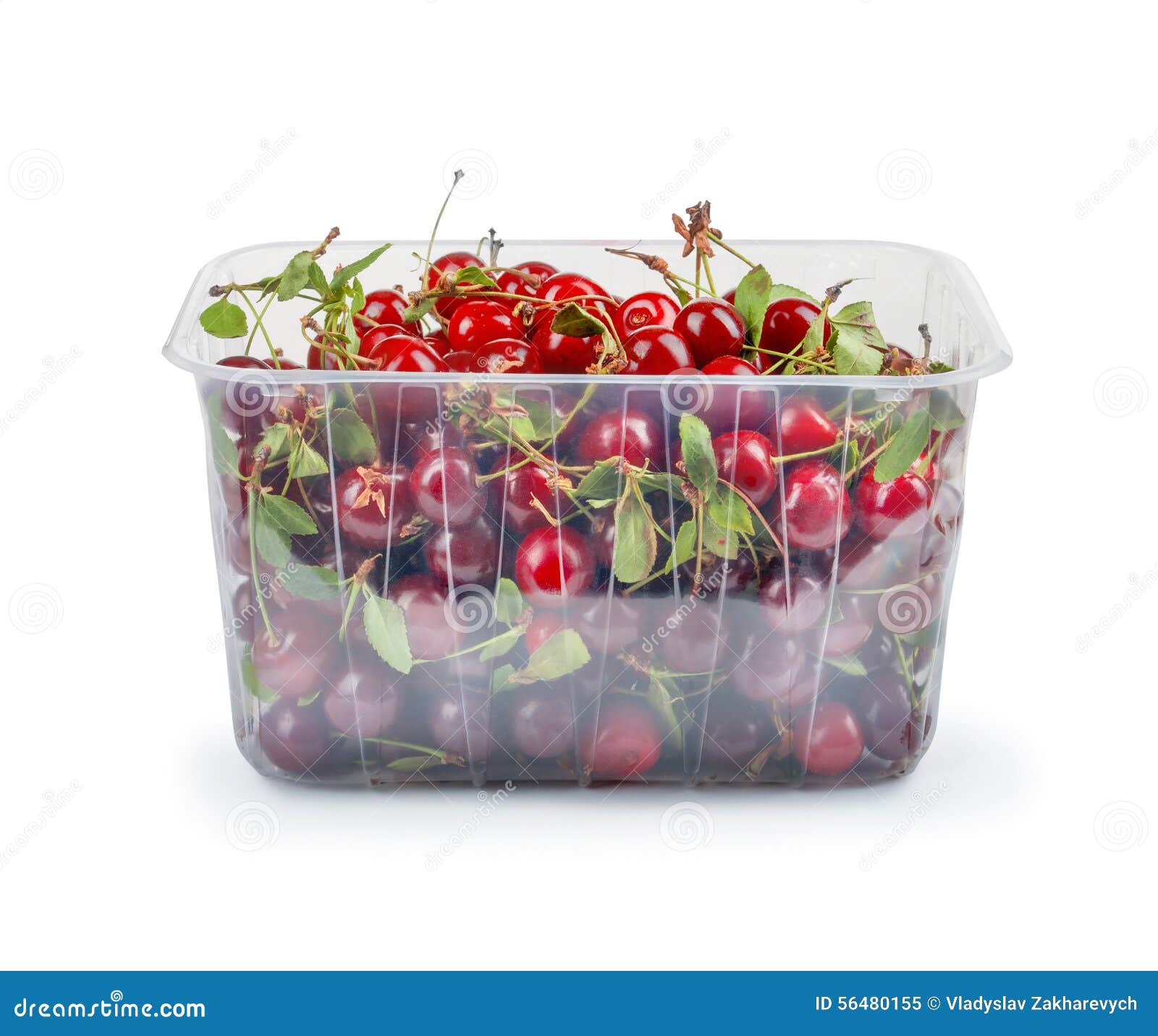 Fresh Cherries in Plastic Box, Stock Image - Image of dessert, cherries ...