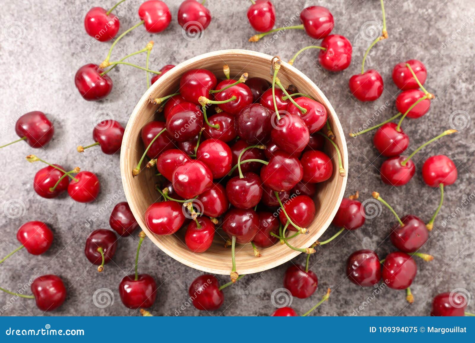 Cherry fruit , top view stock image. Image of organic - 109394075