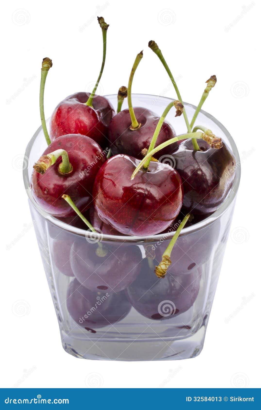 Fresh Cherry Isolated on White Stock Image - Image of closeup, round ...