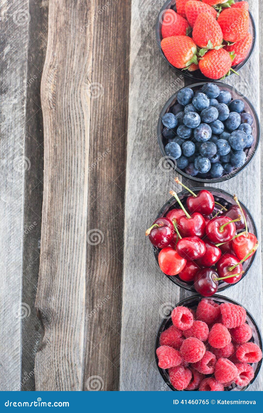 Fresh Cherry, Strawberry, Blueberry and Raspberry Stock Image - Image ...
