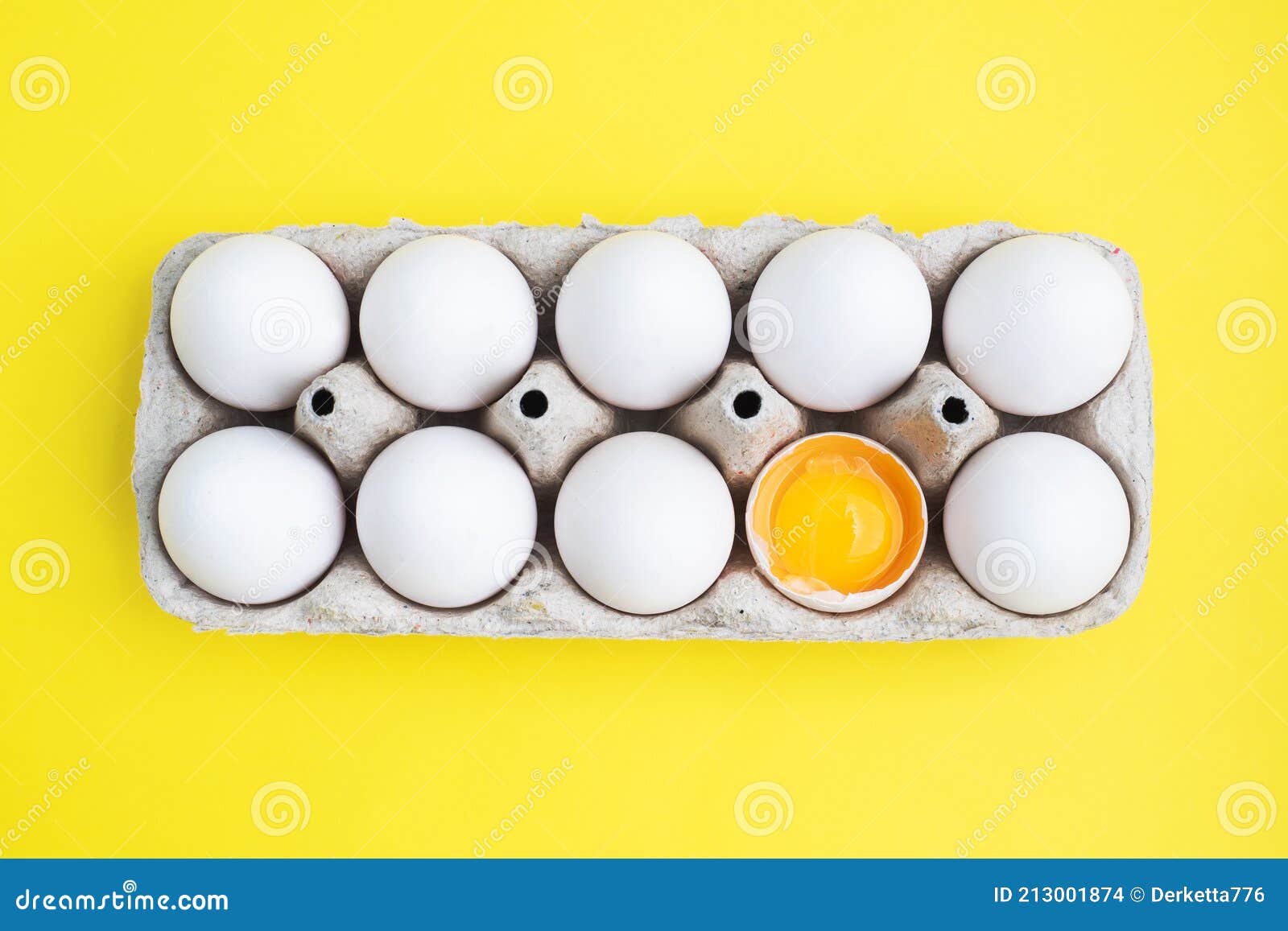 Fresh Chicken Eggs in a Package, Raw Eggs in a White Shell in a Box ...