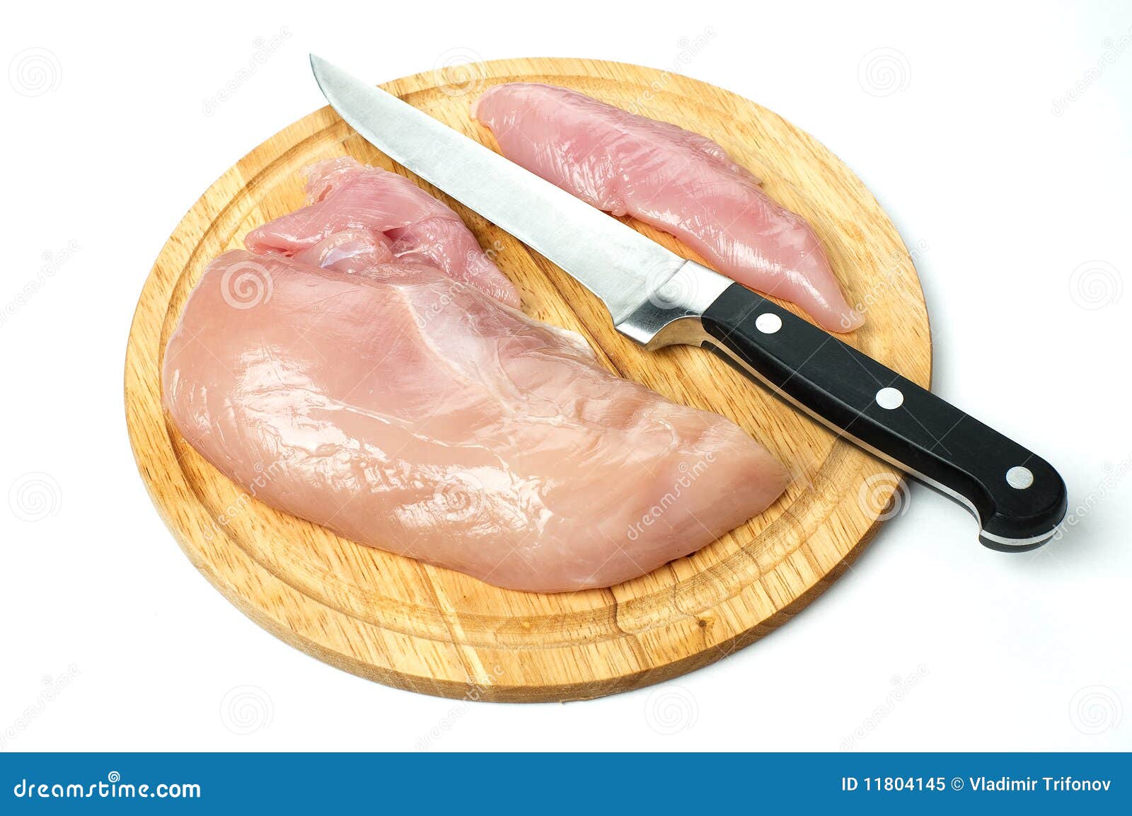 Fresh Chicken Meat with Knife Stock Image - Image of beef, isolated ...