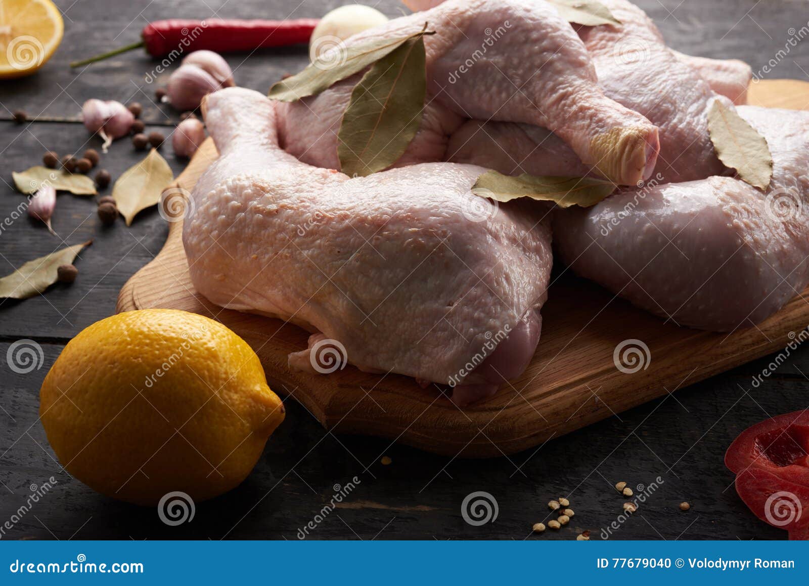 Fresh Chicken Meat on a Table Stock Photo - Image of poultry, menu ...