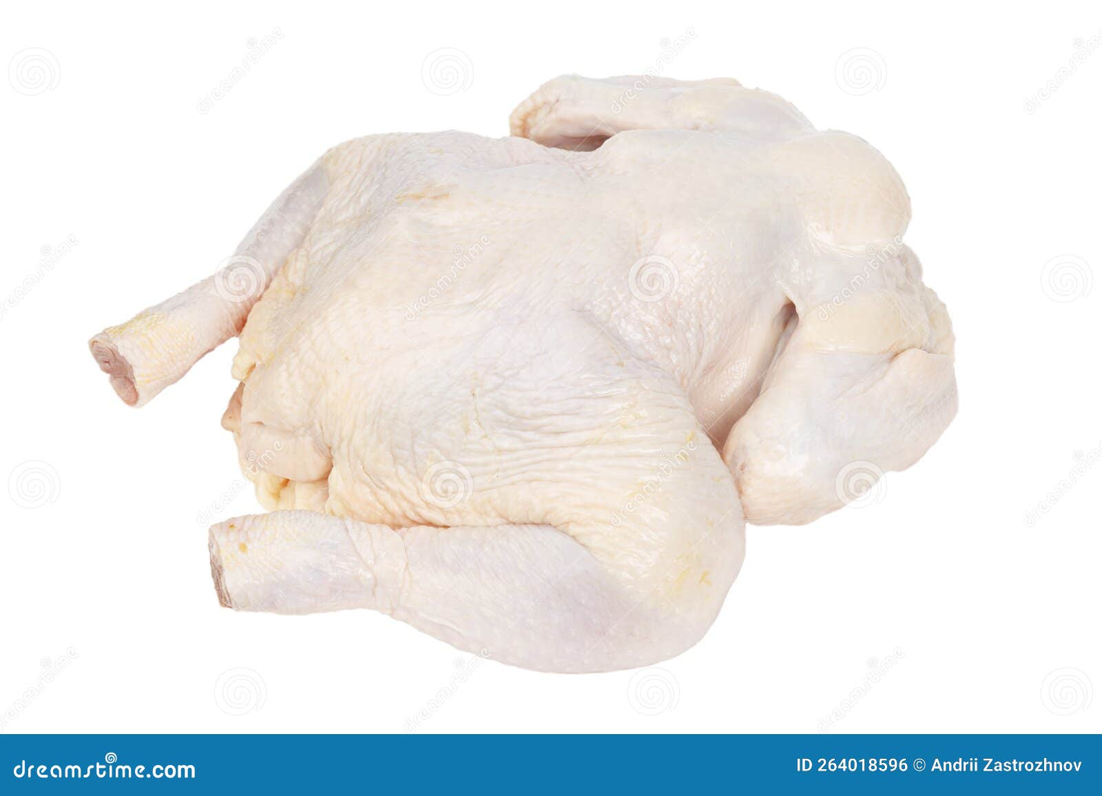 Fresh Chicken Meat on a White Background, Whole Carcass Stock Photo ...
