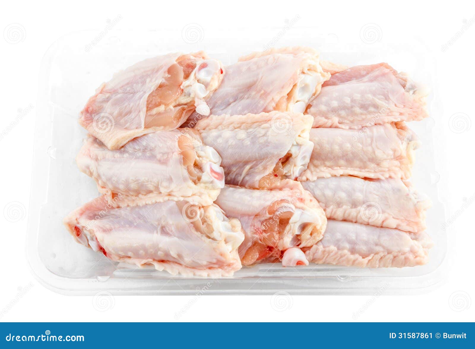 Fresh Chicken Middle Wings in Package Stock Image - Image of delicious ...