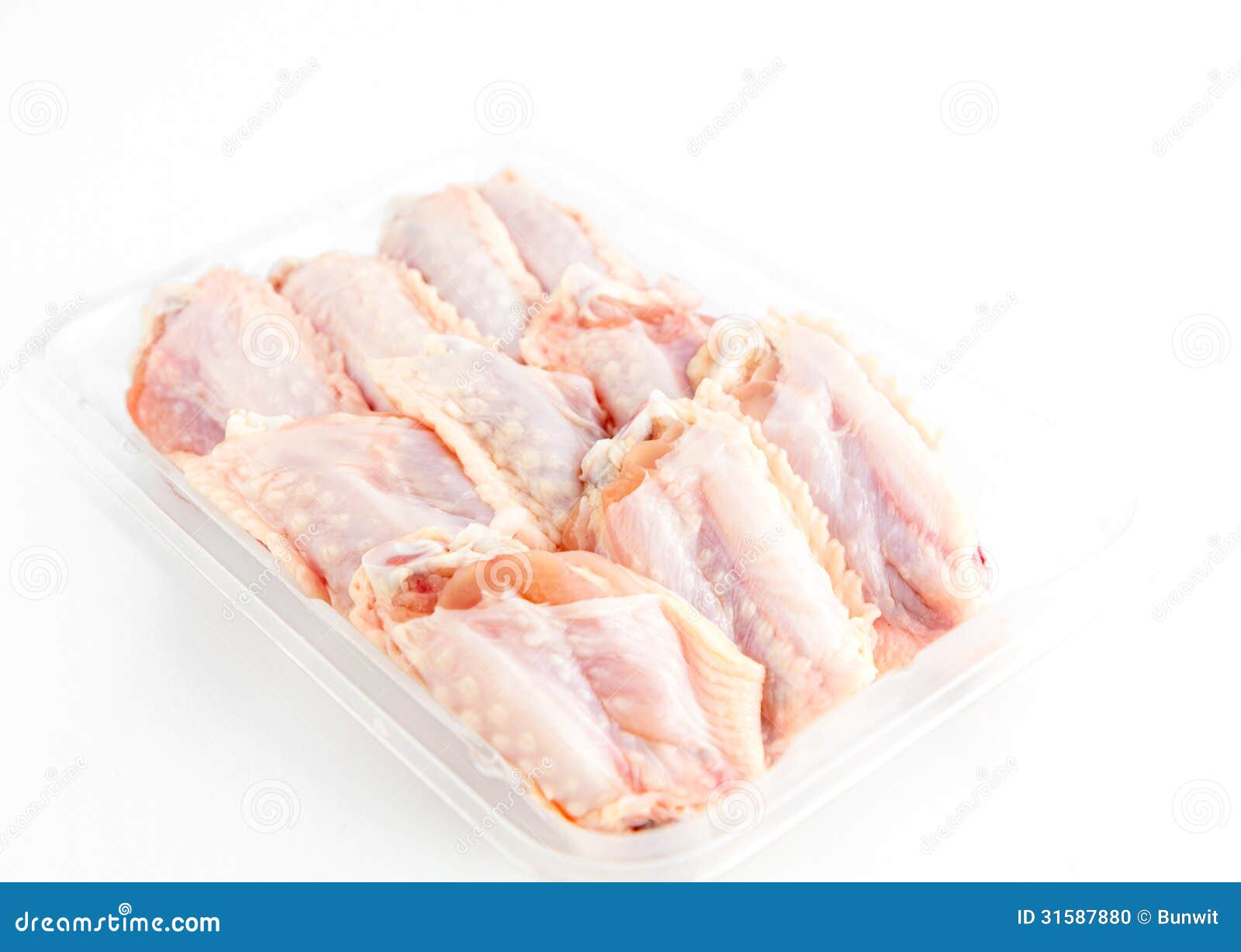 Fresh Chicken Middle Wings in Package Stock Photo - Image of chicken ...