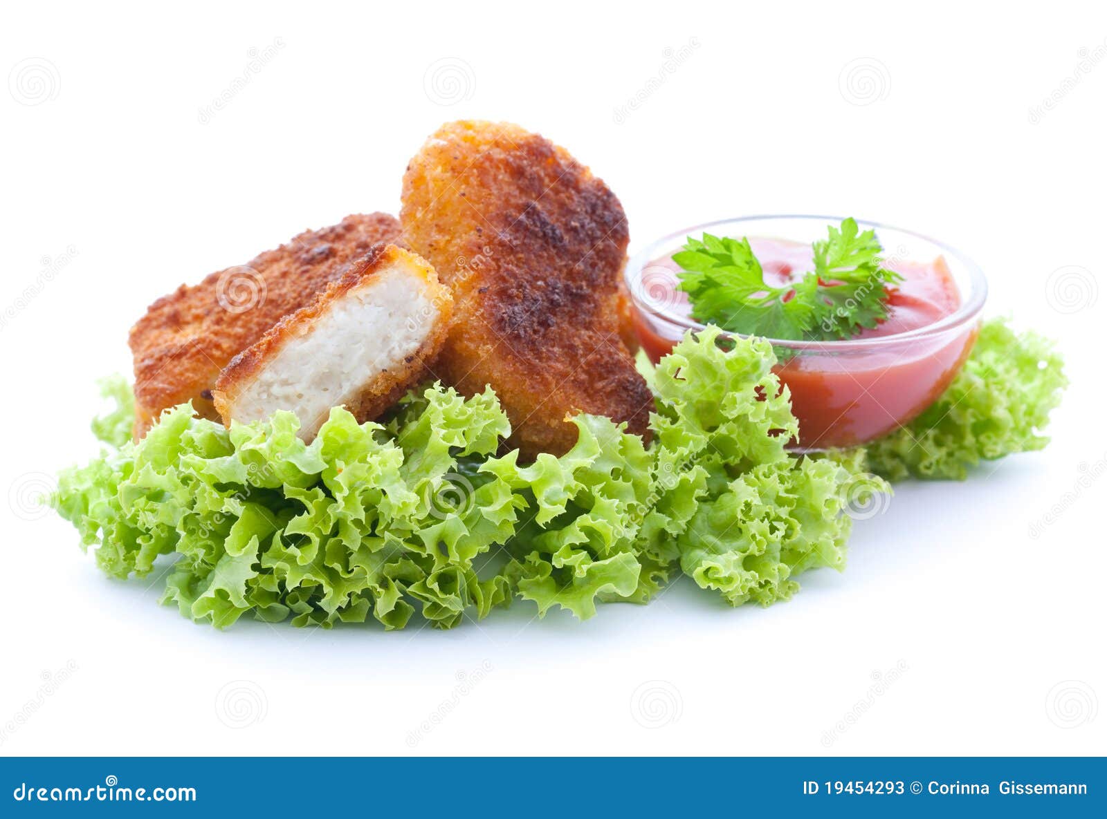 Fresh chicken nuggets stock image. Image of fried, nuggets - 19454293