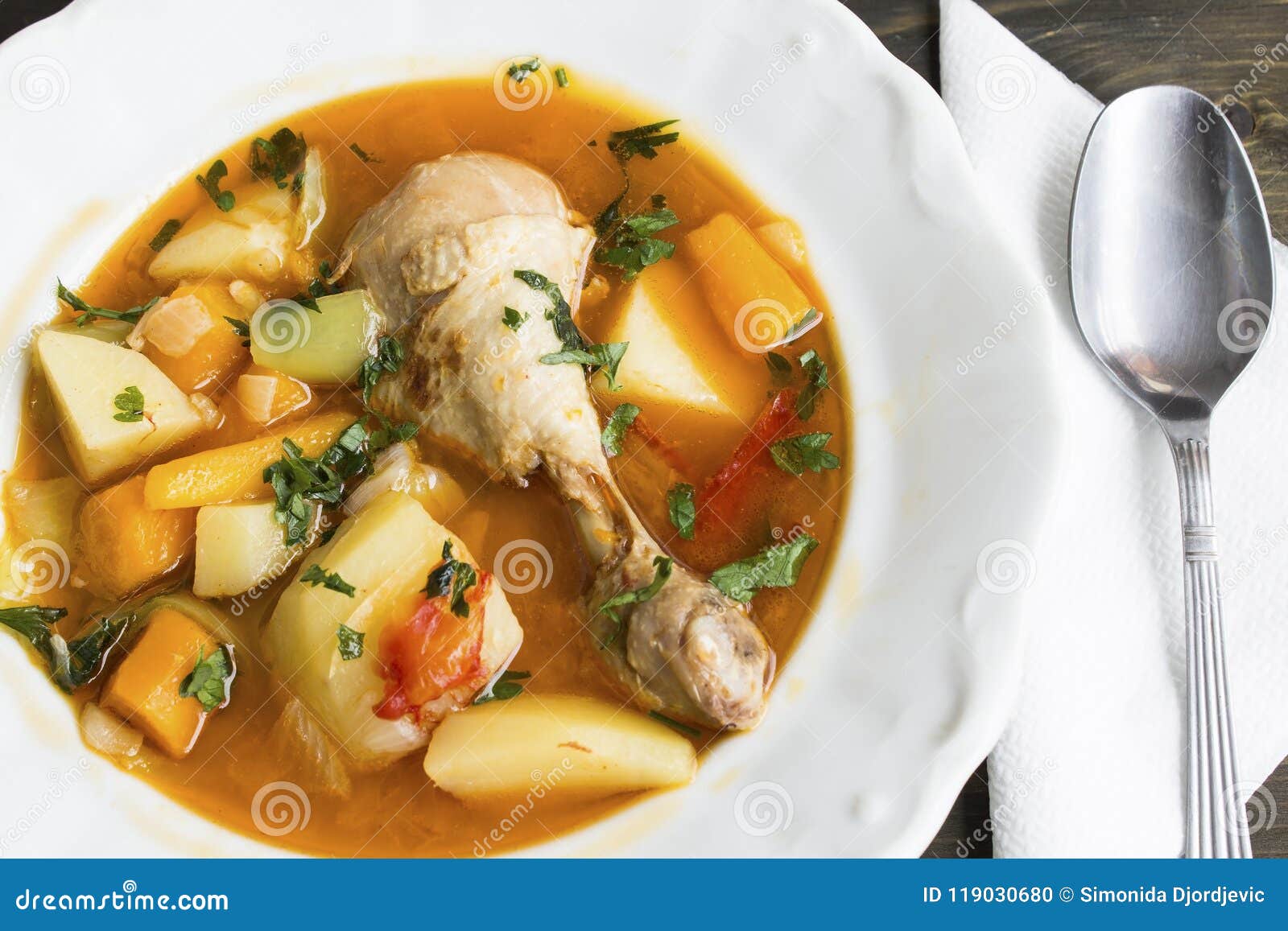 Fresh Chicken Stew with Vegetables Stock Photo - Image of food, stew ...
