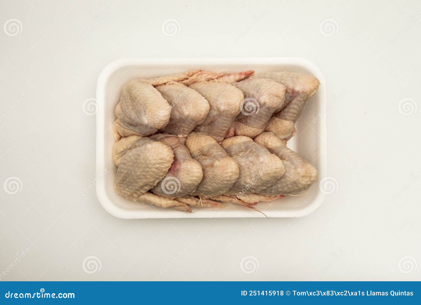 Fresh Chicken Wings Inside a White Stock Photo - Image of product ...