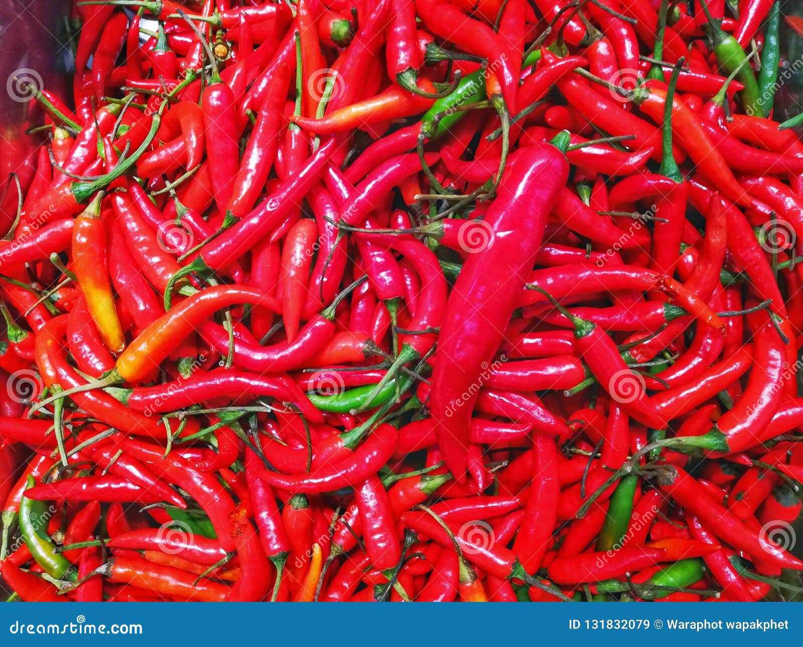 Fresh Chilli Full Frame Pattern Background. Stock Image - Image of ...