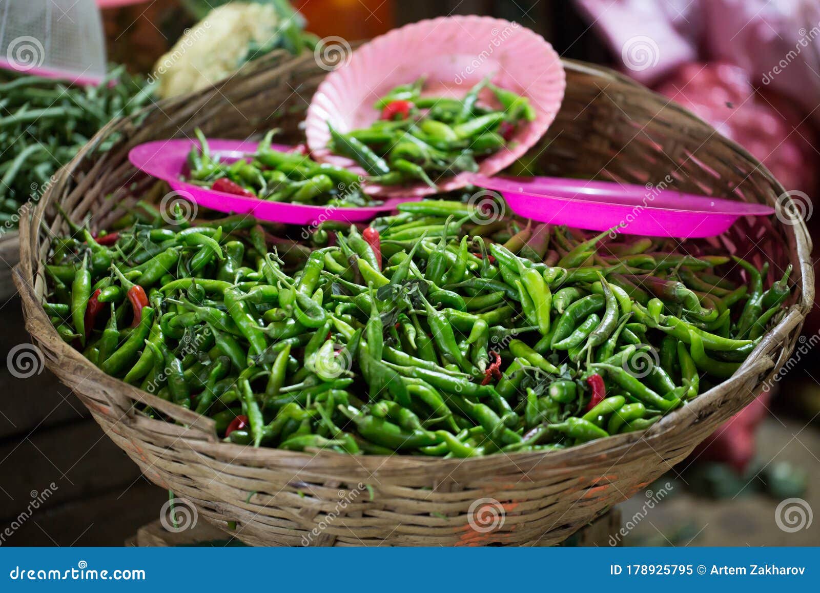 Fresh Chilli is Sold in the Market. the Indian Market in Mauritius ...