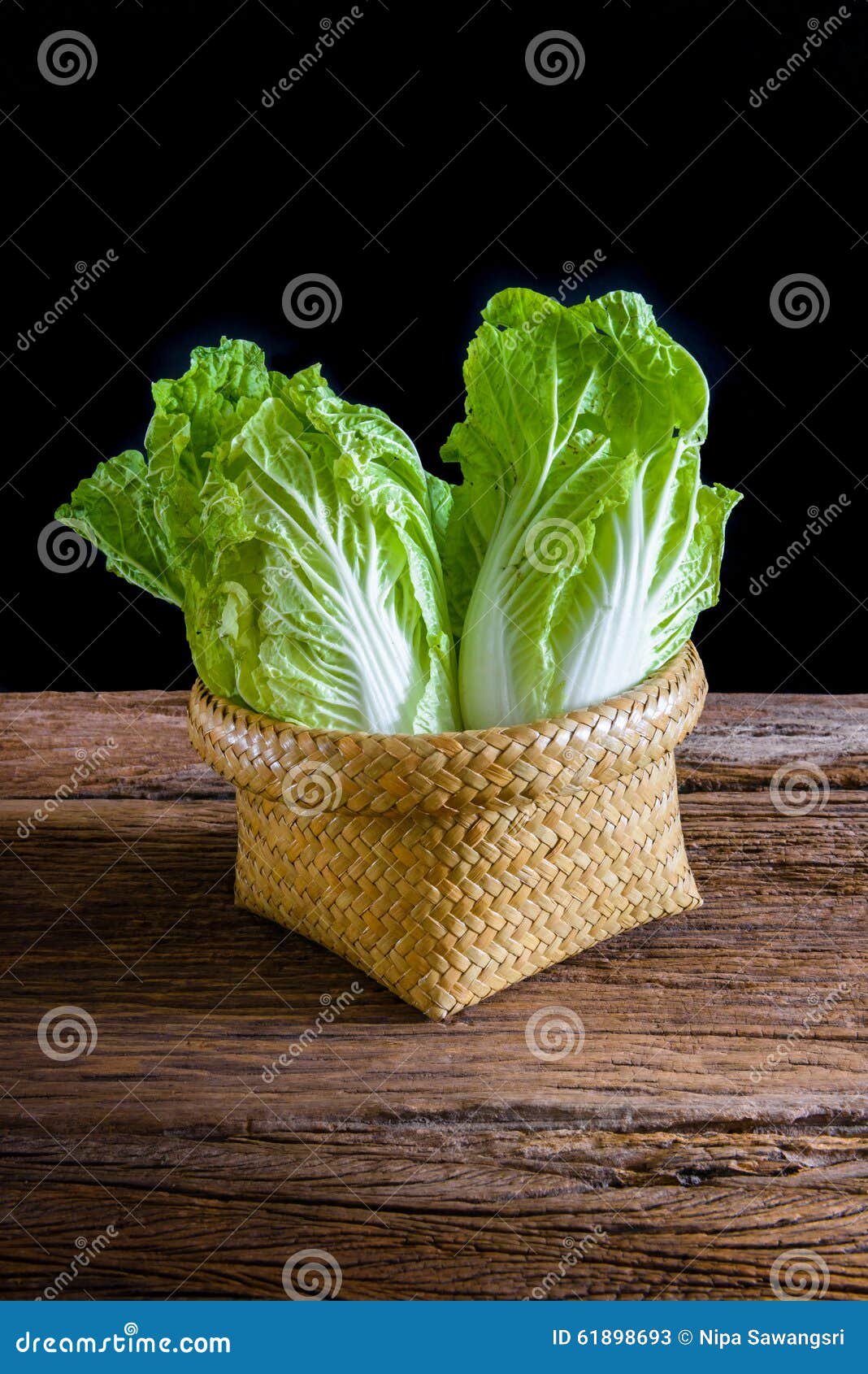 Fresh Chinese Cabbage in the Basket Stock Image - Image of background ...