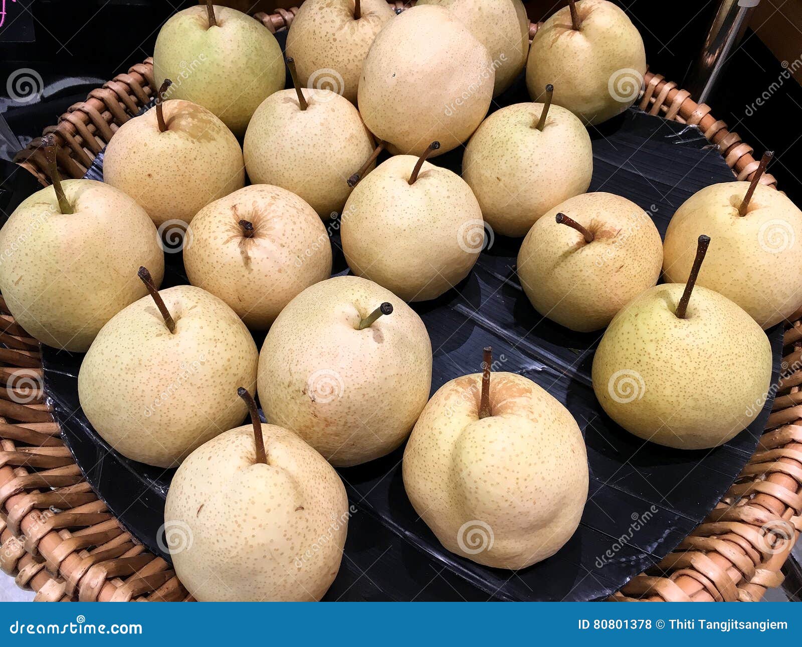 Fresh Chinese pear stock photo. Image of fall, farm, close - 80801378