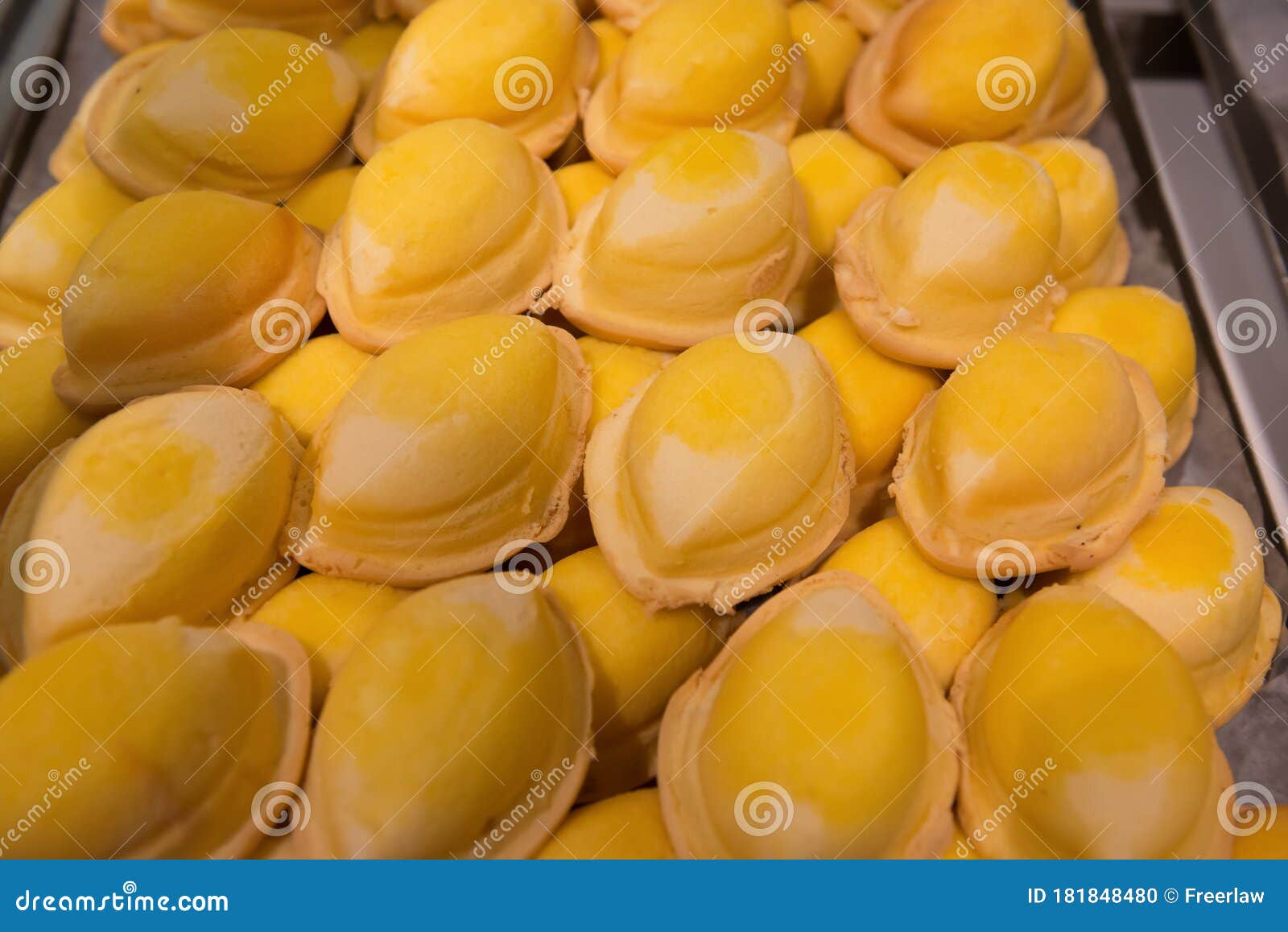 Some Fresh Chinese Style Egg Waffle Stock Photo - Image of fastfood ...