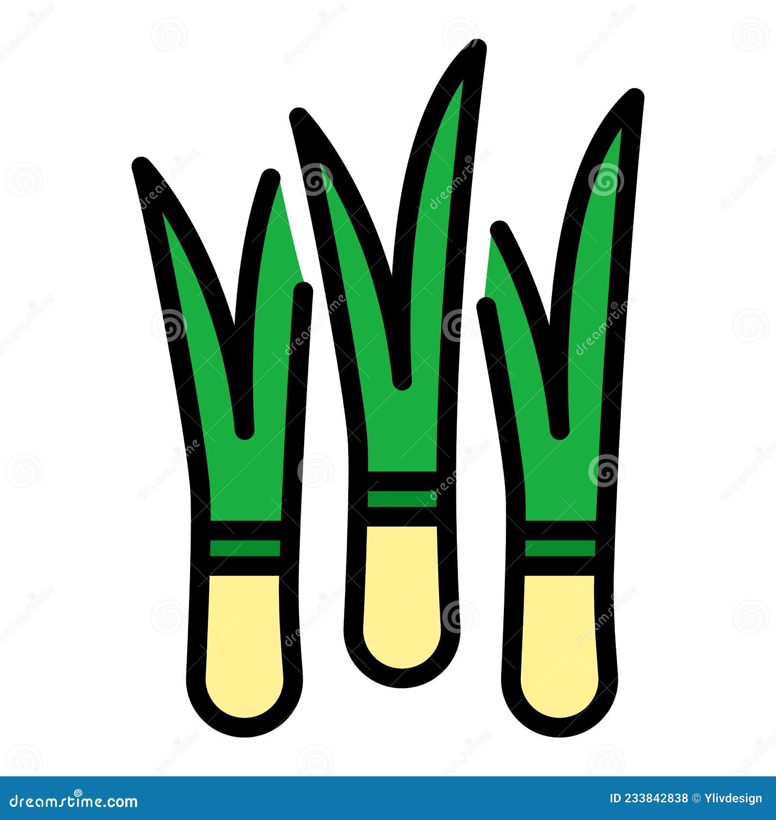 Fresh Chives Icon Color Outline Vector Stock Vector - Illustration of ...