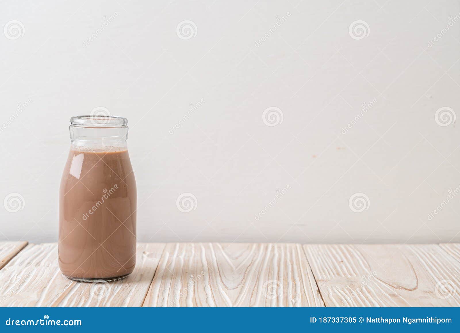 Fresh Chocolate Milk in Bottle Stock Image - Image of bottle, beverage ...
