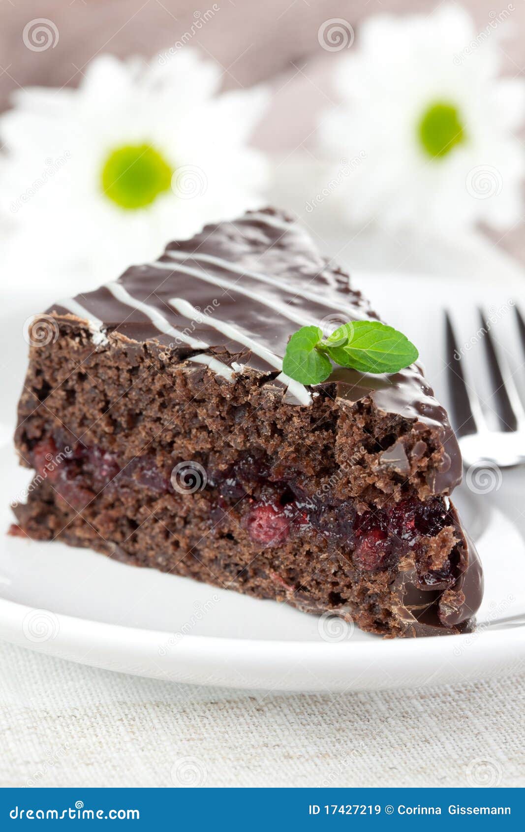 Fresh chocolate pie stock image. Image of fresh, fork - 17427219