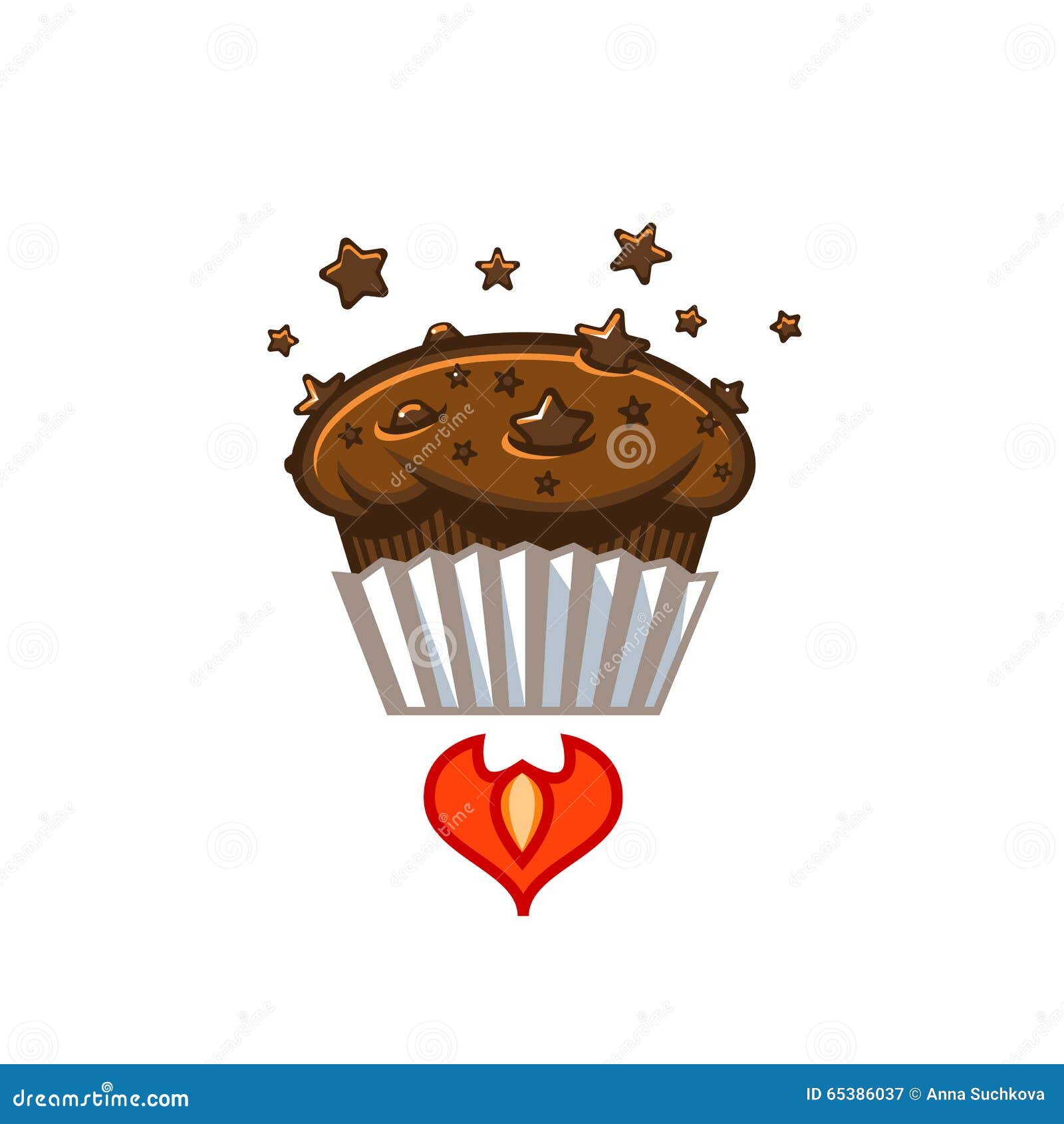 Muffin Box Die Cut Template, Self Locking, Vector | CartoonDealer.com ...