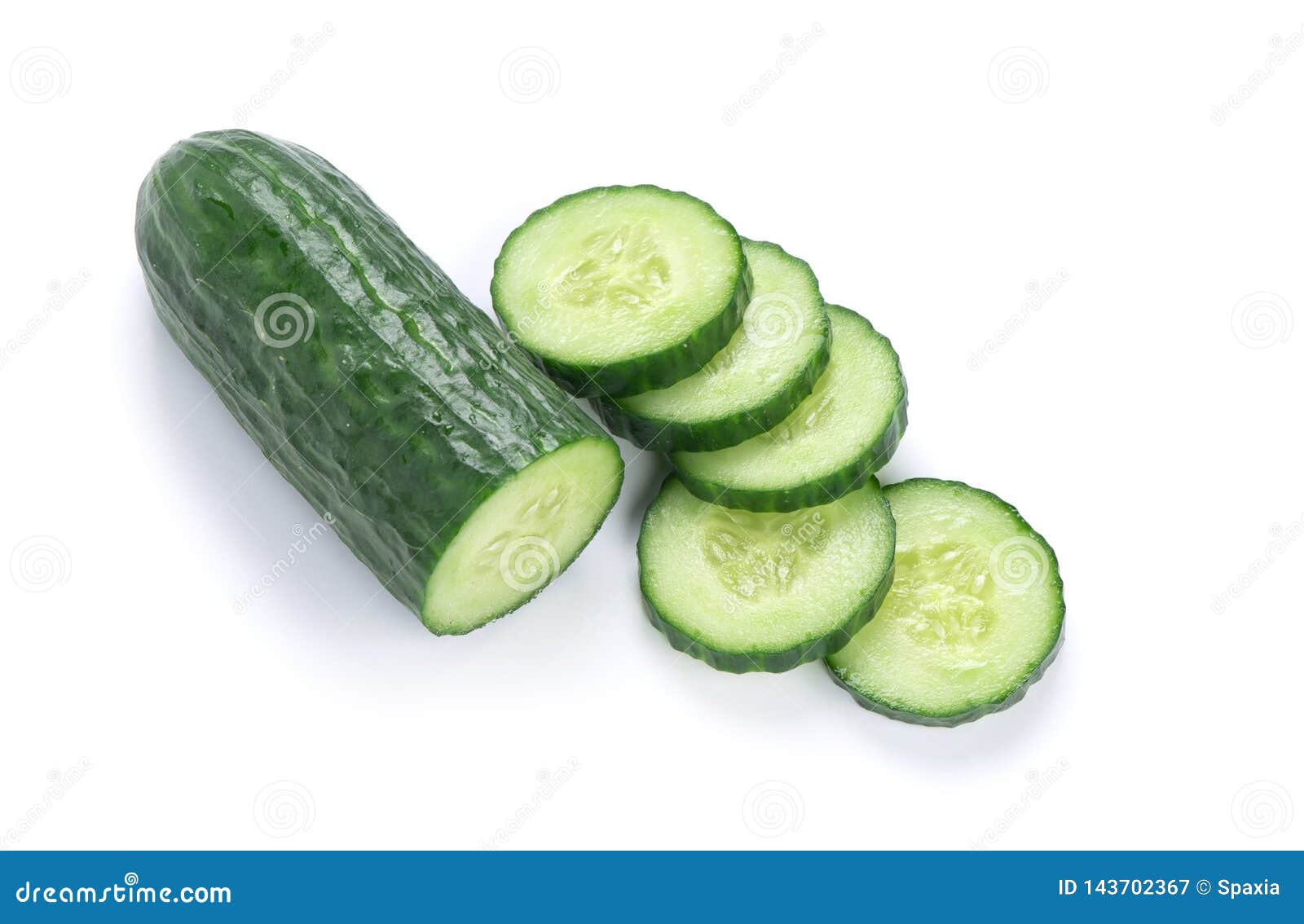 Fresh Chopped Cucumber Isolated on White Stock Image - Image of ...