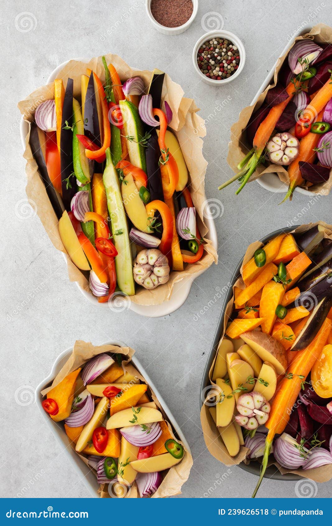 Vegetables Cooked for Roasting in the Oven Stock Photo - Image of vegan ...