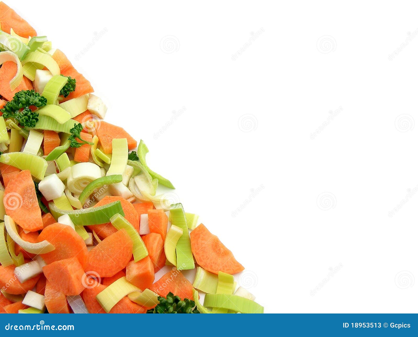Fresh Chopped Vegetables on White Background Stock Image - Image of ...