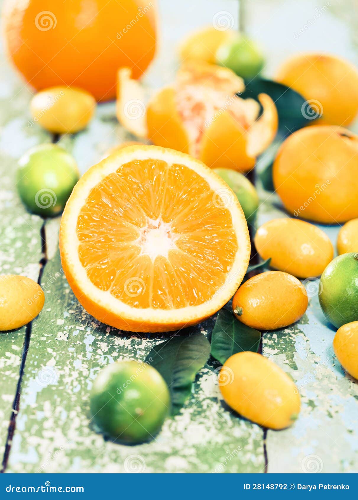 Fresh Citrus Fruits on the Rustic Table Stock Photo - Image of citrus ...