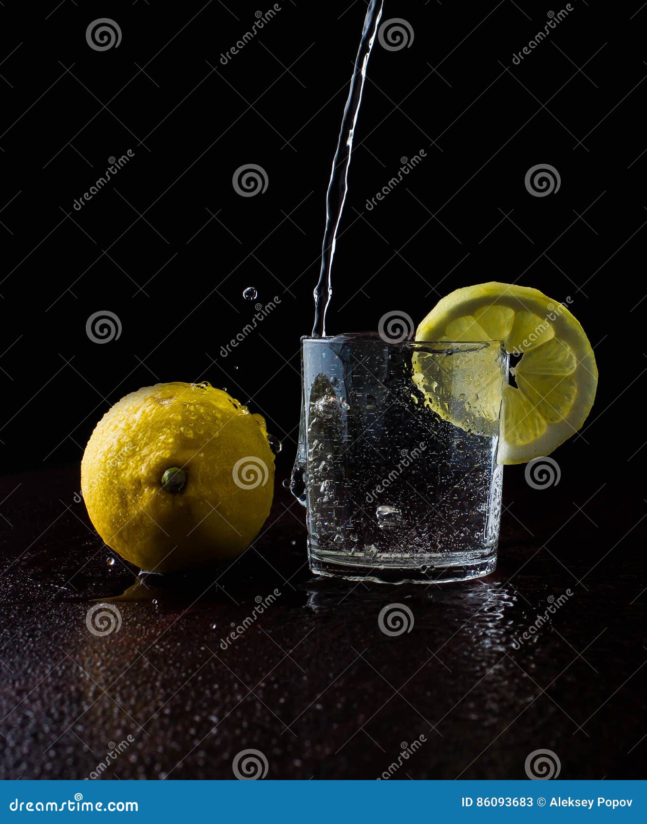 Fresh Clear Water with Fresh Water Splash Stock Image - Image of ...