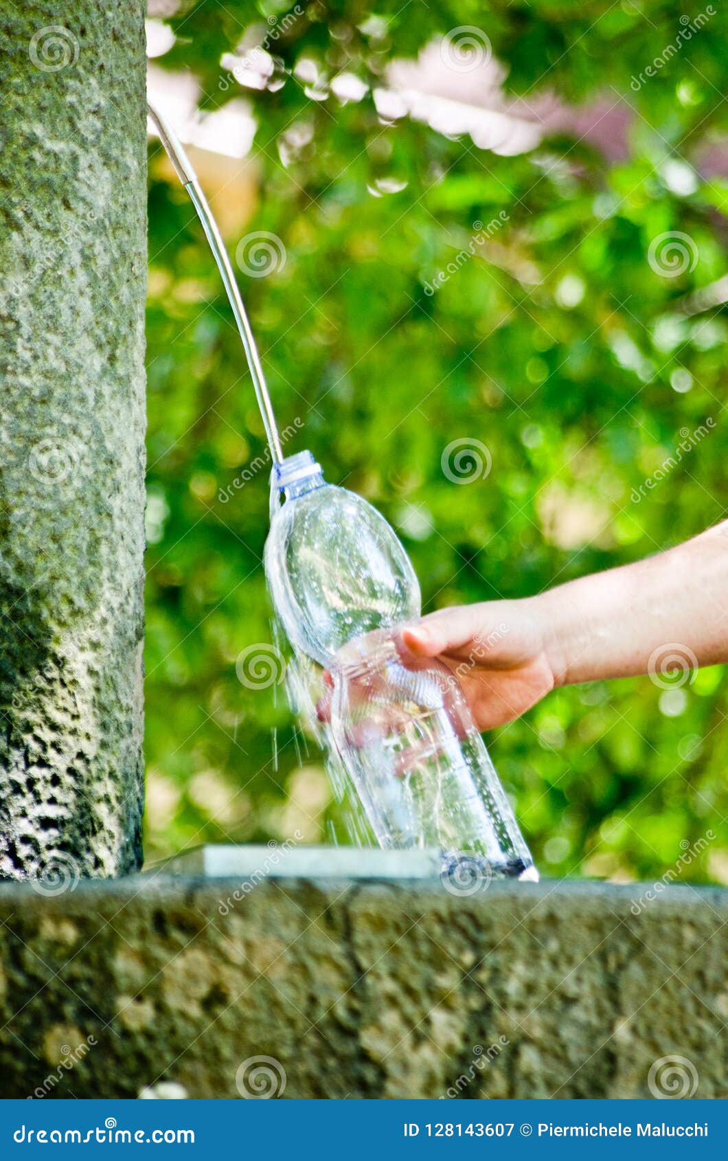 Fresh and Clear Water Gushes from a Mountain Source Stock Image - Image ...