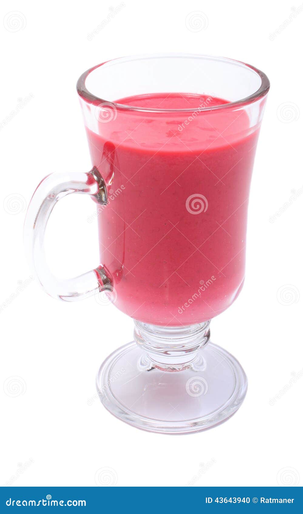 Fresh Cocktail of Raspberries on White Background Stock Photo - Image ...