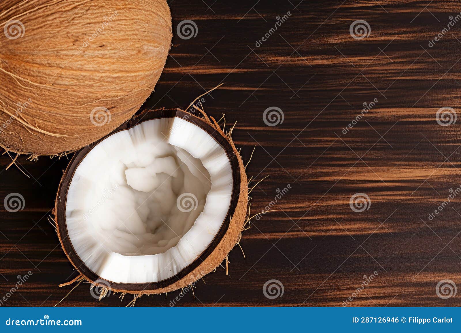 Fresh Coconut Display Composition Stock Illustration - Illustration of ...