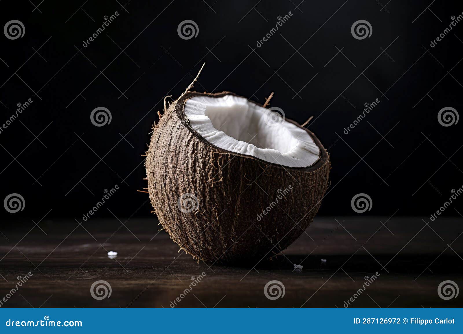 Fresh Coconut Display Composition Stock Illustration - Illustration of ...