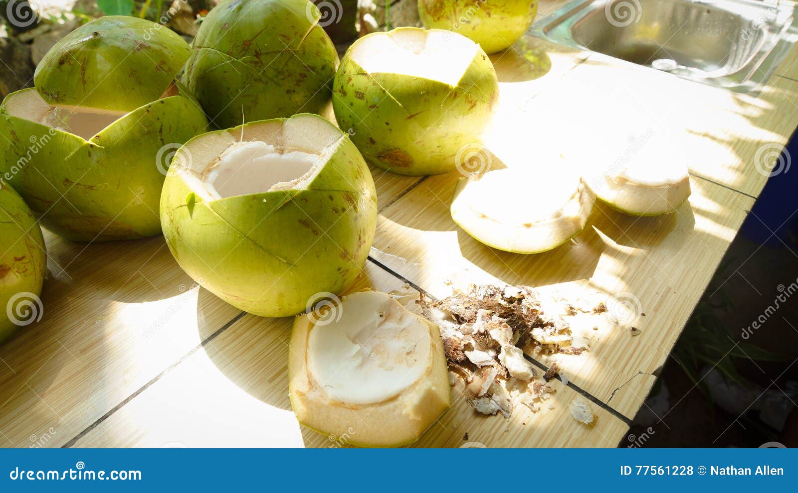 Fresh Coconut in the Philippines Stock Photo - Image of fruit ...