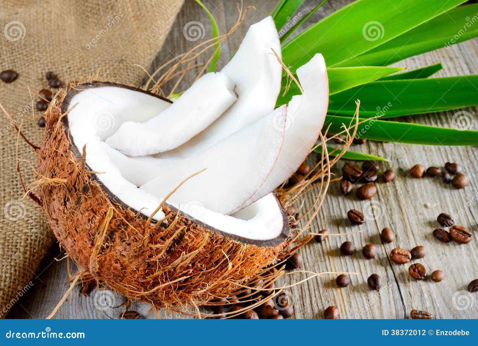 Fresh coconut sliced stock photo. Image of drink, open - 38372012
