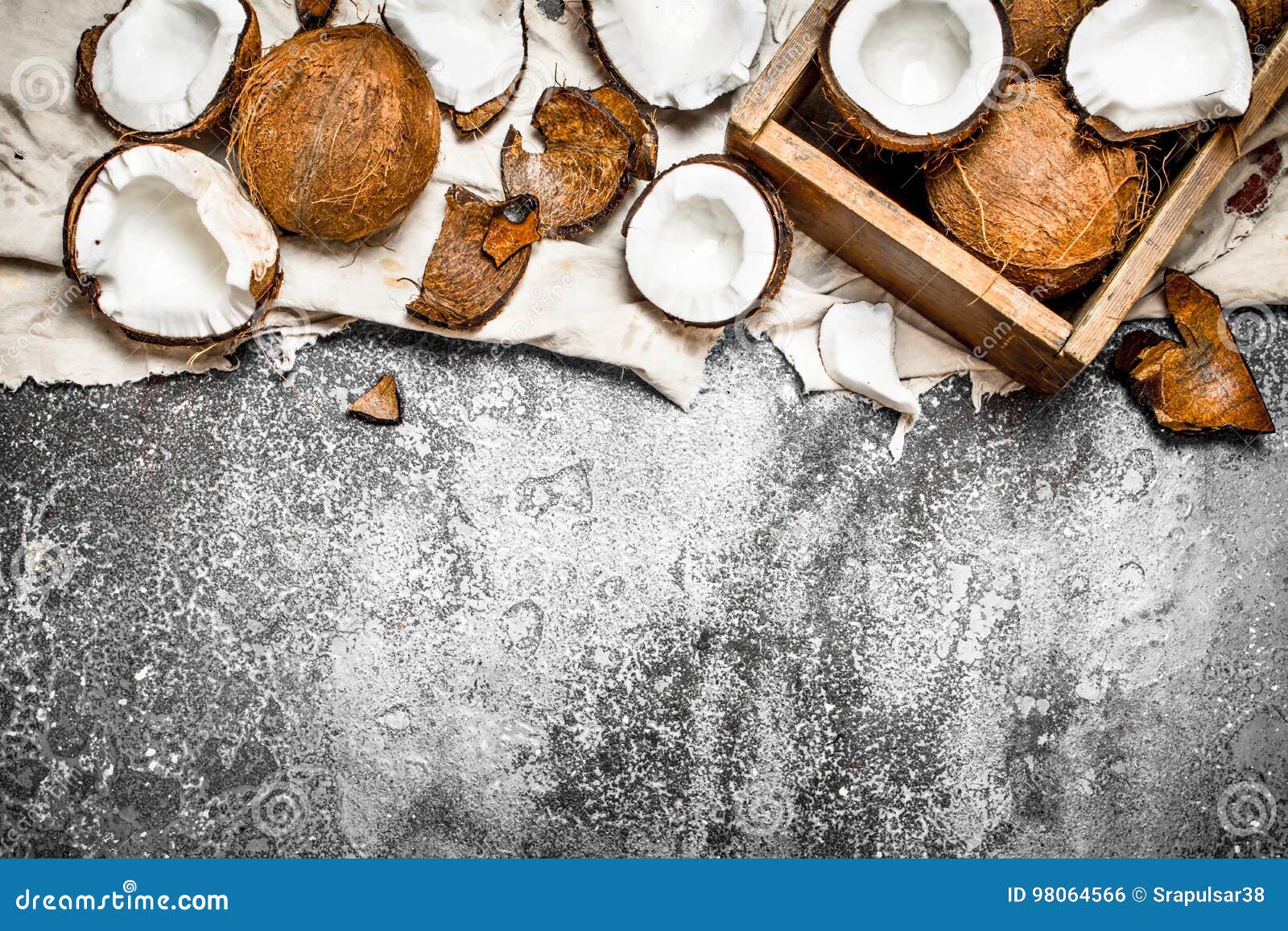 Fresh Coconuts Old Fabric Stock Photos - Free & Royalty-Free Stock ...