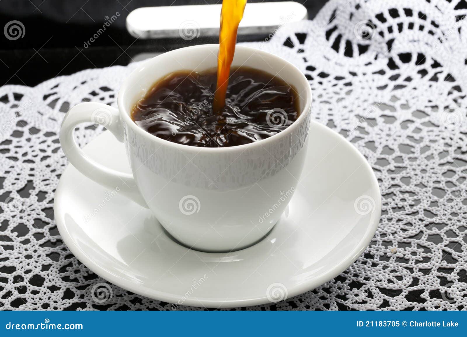 Fresh Coffee stock image. Image of drink, morning, caffeine - 21183705