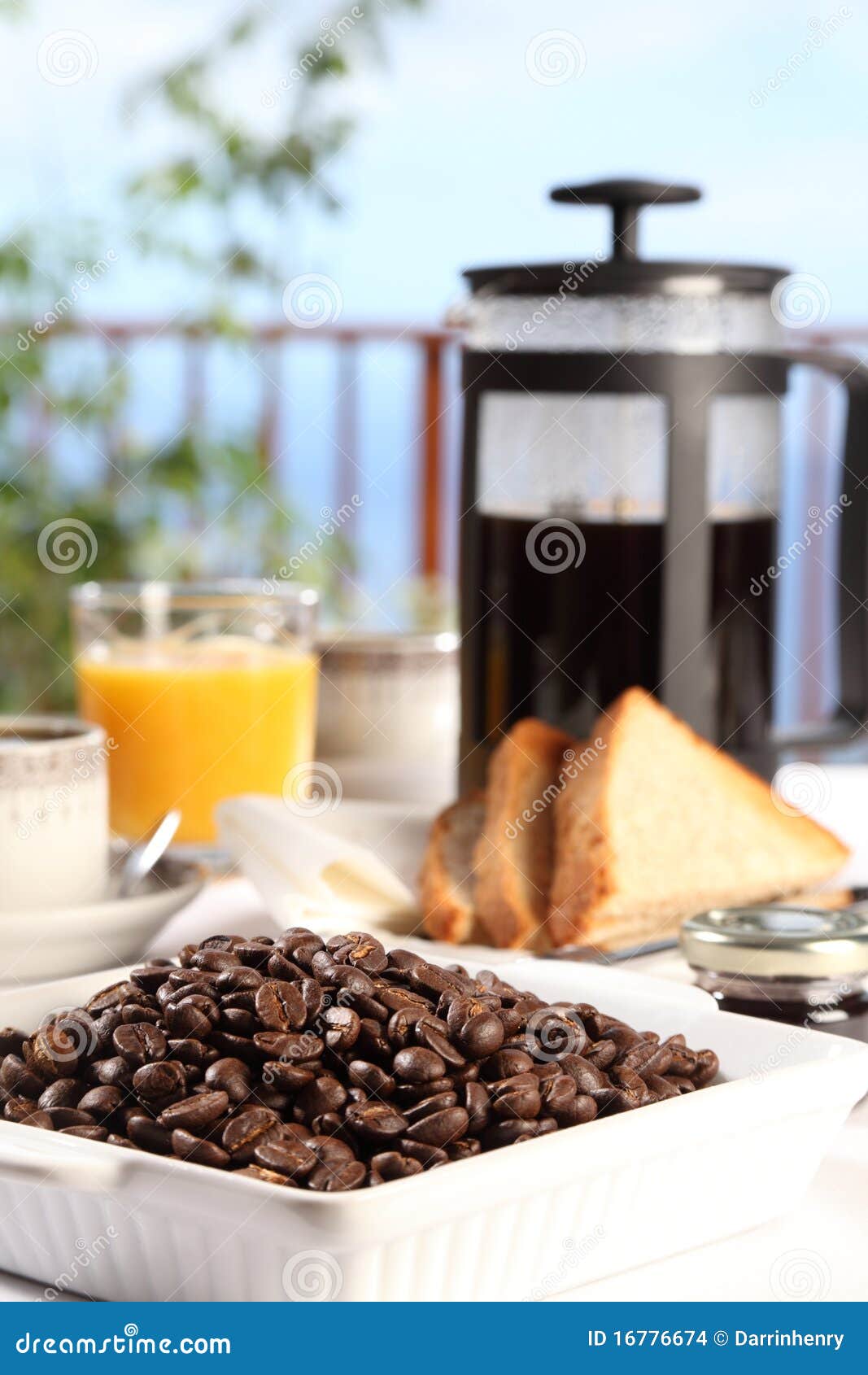 Fresh Coffee at Breakfast Table on a Sunny Morning Stock Photo - Image ...