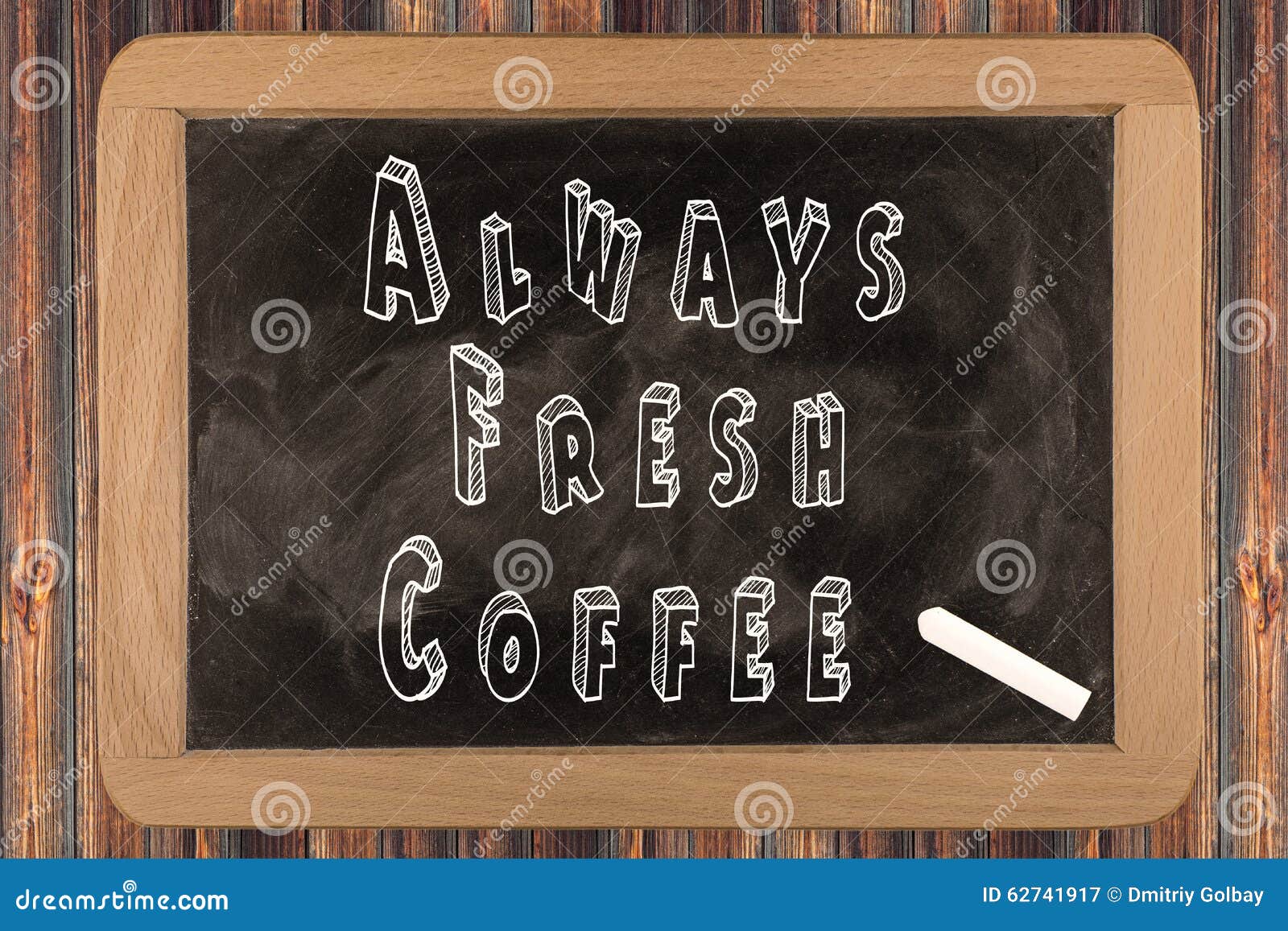 Always Fresh Coffee - Chalkboard Stock Image - Image of fresh ...