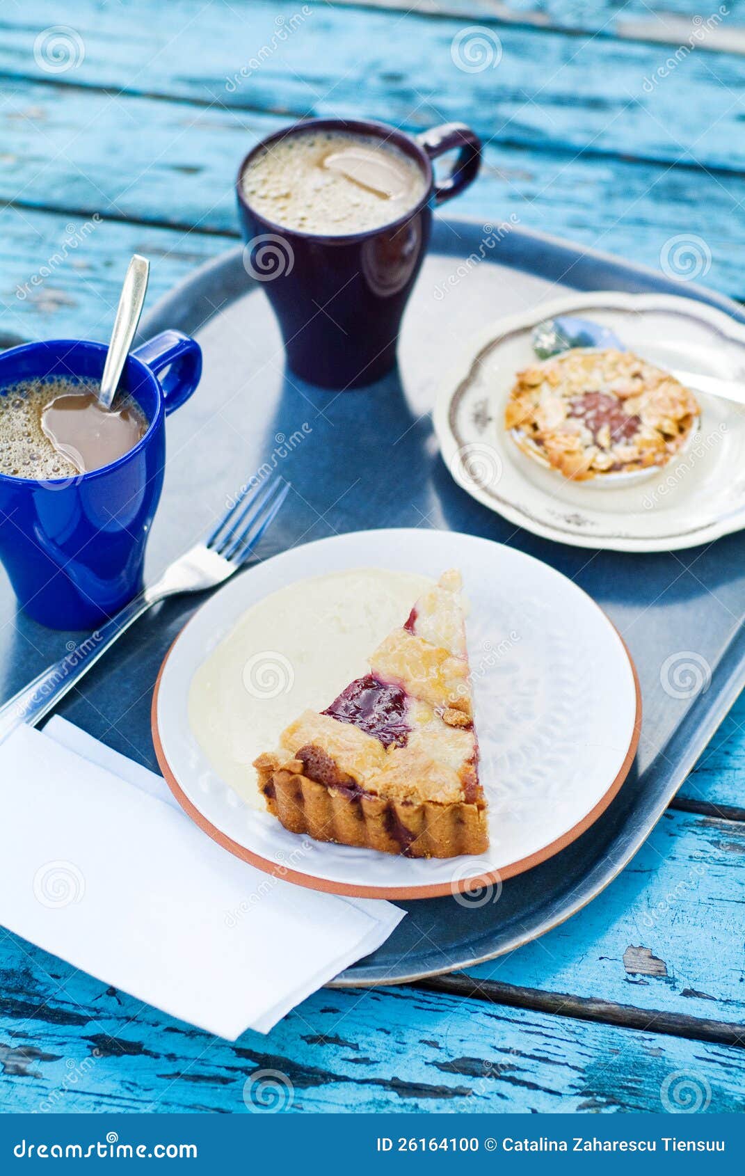 Fresh coffee and desserts stock photo. Image of cake - 26164100