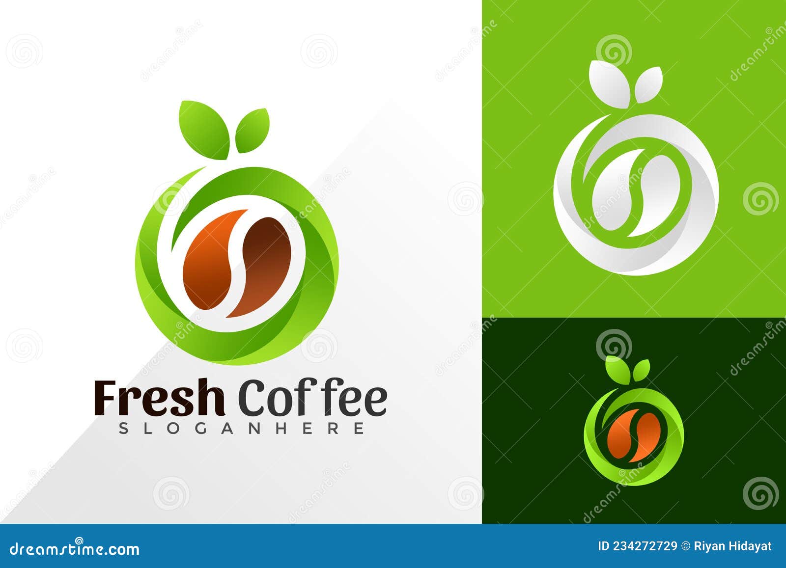 Fresh Coffee Logo Vector Design. Abstract Emblem, Designs Concept ...