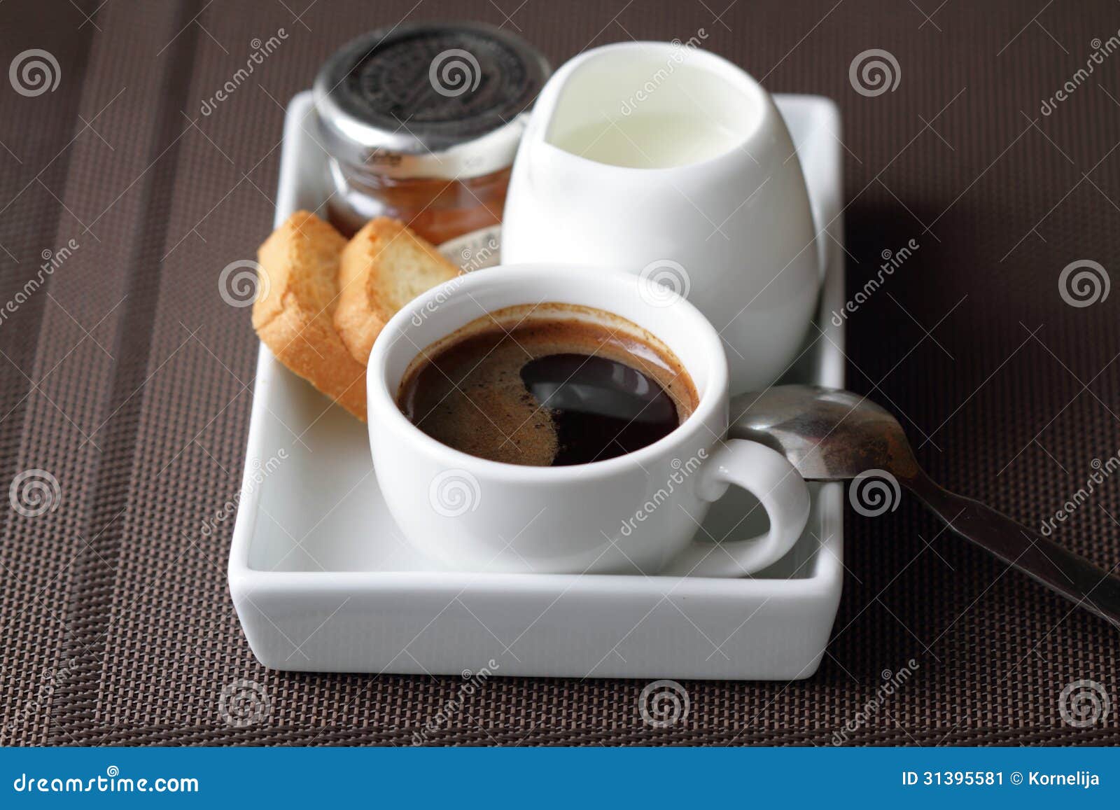 Fresh coffee and toast stock image. Image of coffee, black - 31395581