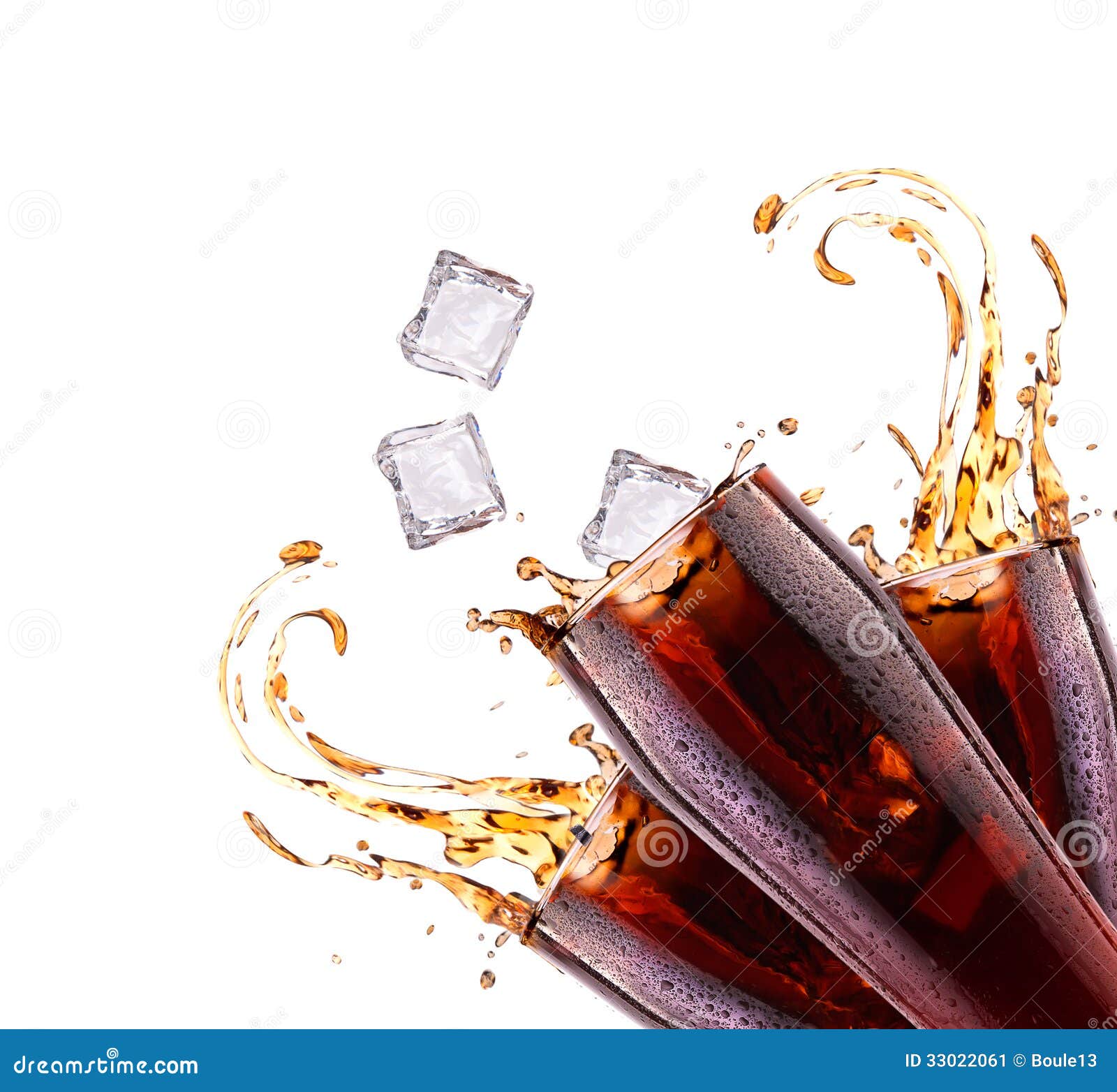 Fresh Cola Drink Background with Splash Stock Image - Image of glass ...