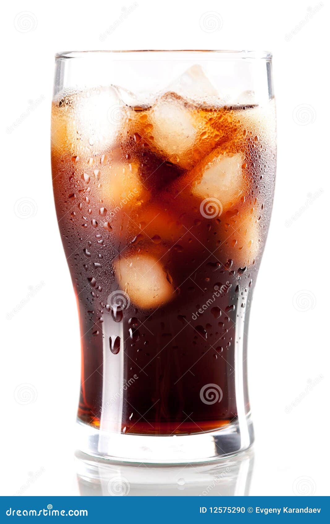 Fresh Cold Cola with ice stock photo. Image of isolated - 12575290