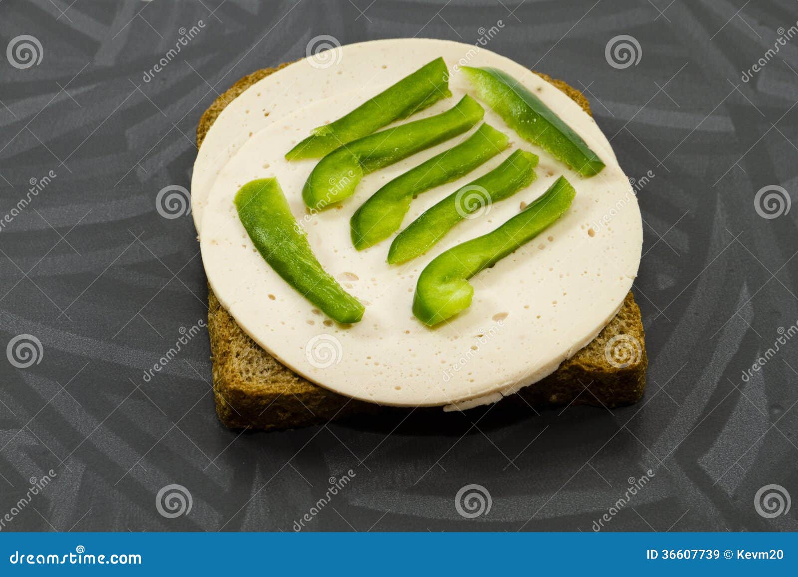 Fresh Cold Cuts from Chicken with Capsicum and Toast Bread Stock Image ...