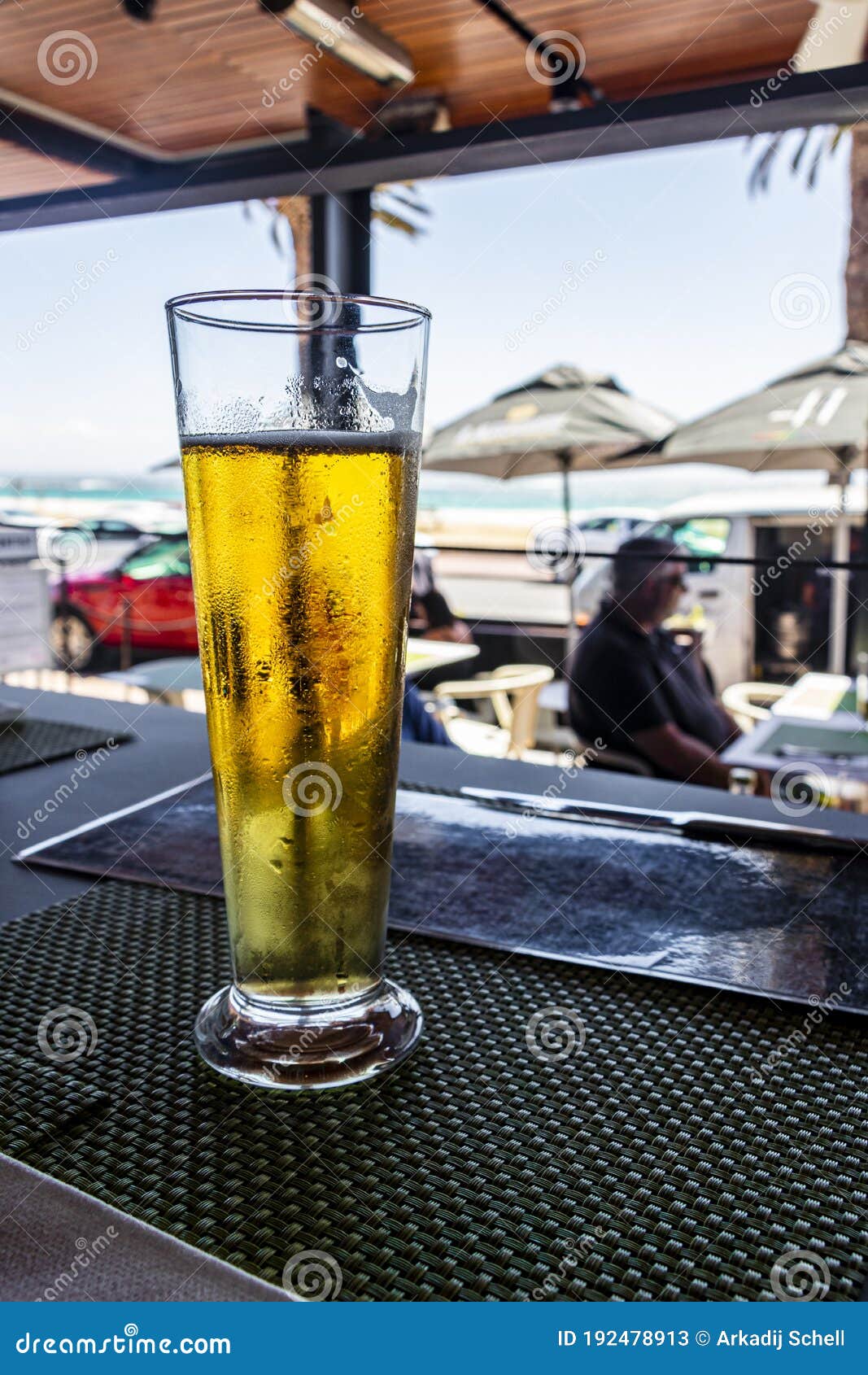 Fresh Cold Draft Beer in a Bar in Cape Town Stock Image - Image of ...
